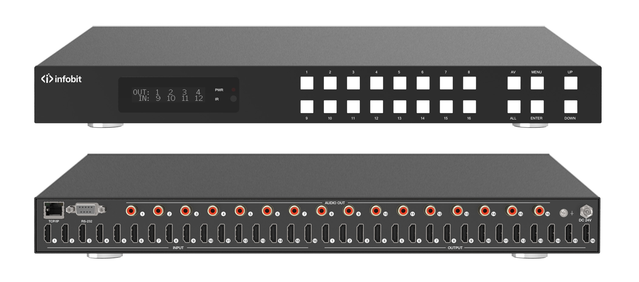 [ Infobit ] Матричный видео коммутатор 4K 16х16 HDMI